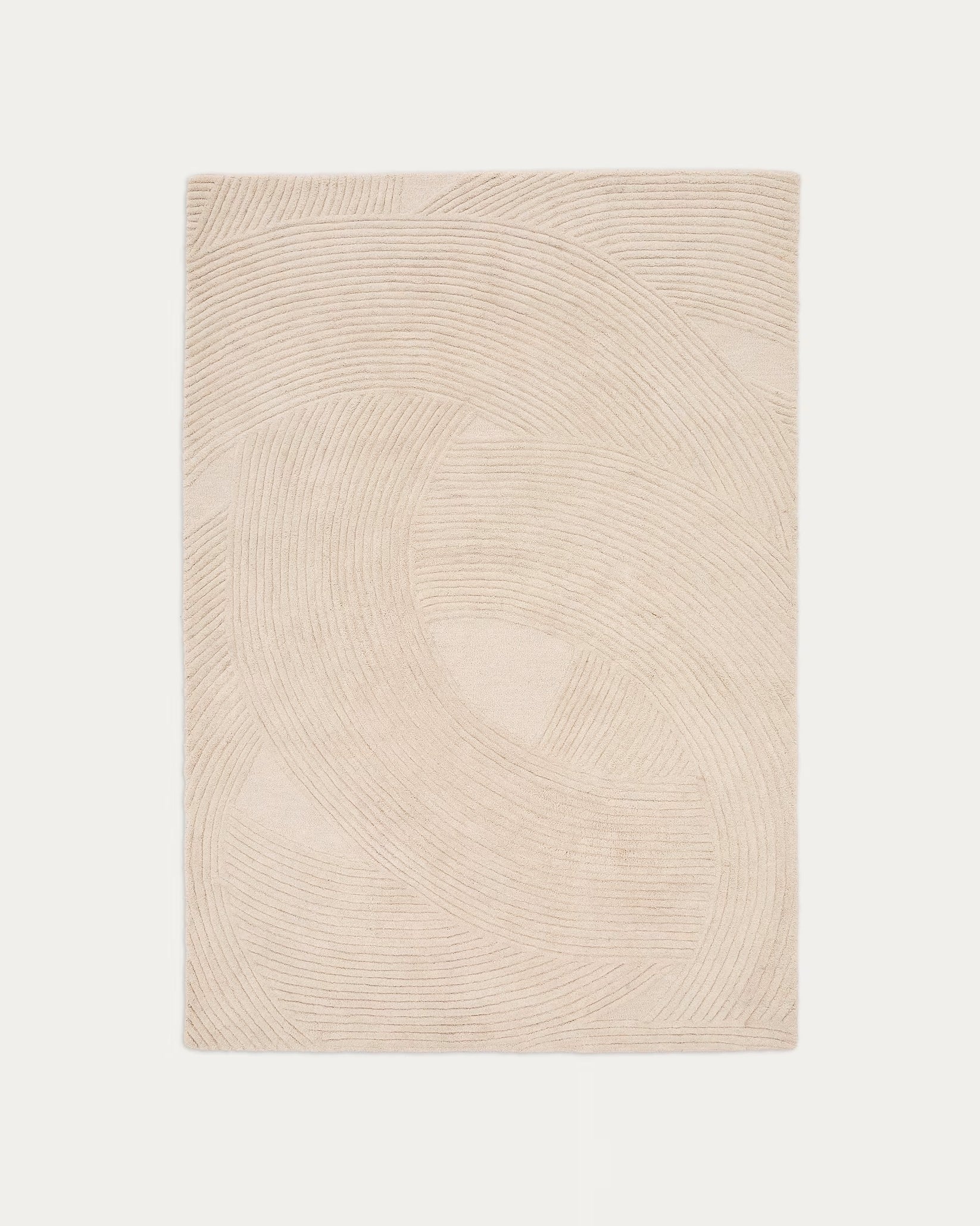 Tappeto Domm di lana bianco 160 x 230 cm – Dal Bello Studio